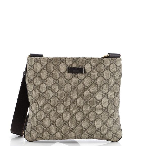 Gucci | Bags | Gucci Zip Top Messenger Bag Gg Coated Canvas Small Brown ...